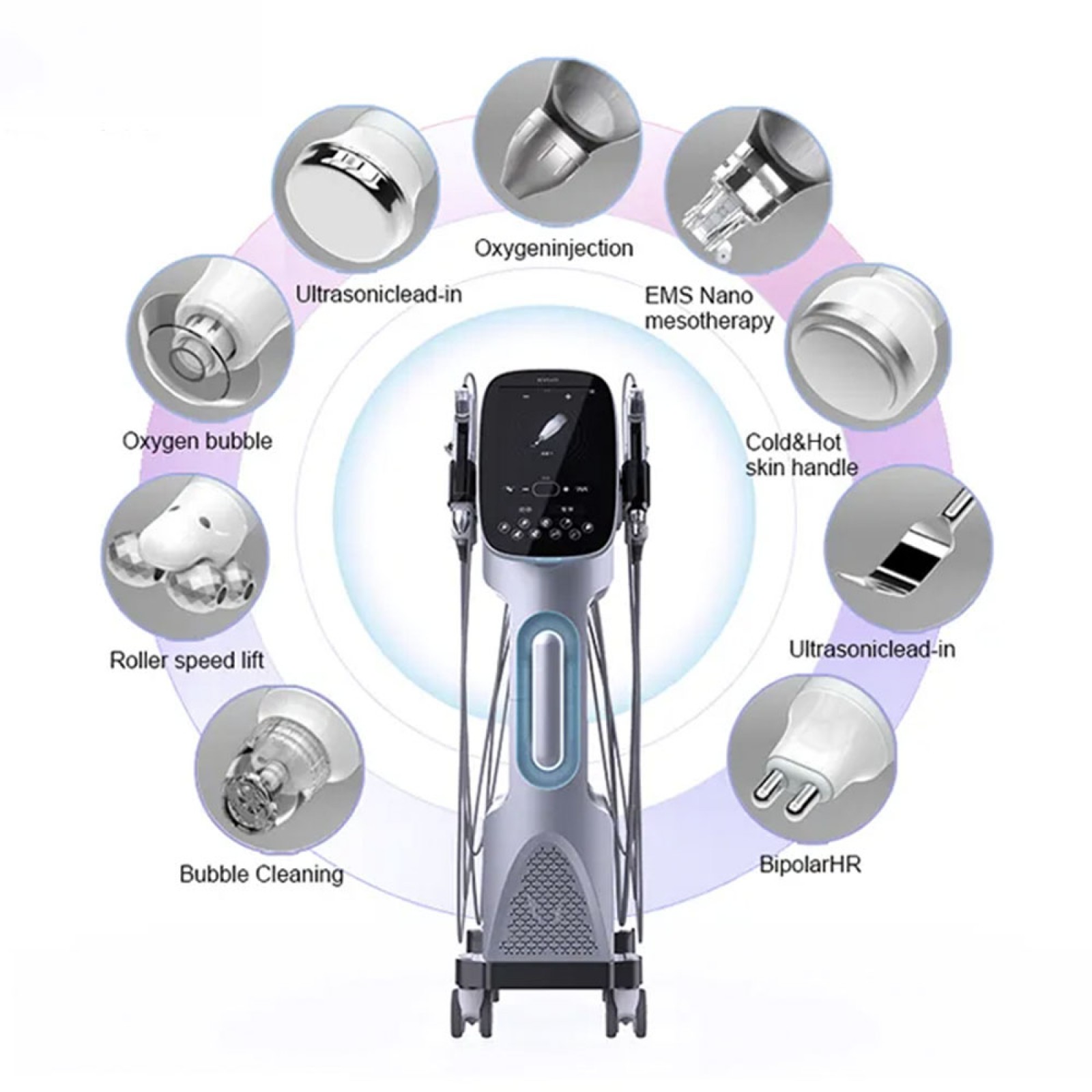 AQUA STAR 9 in 1 hydra beauty machine with EMS NANO mesotherapy carbon ...