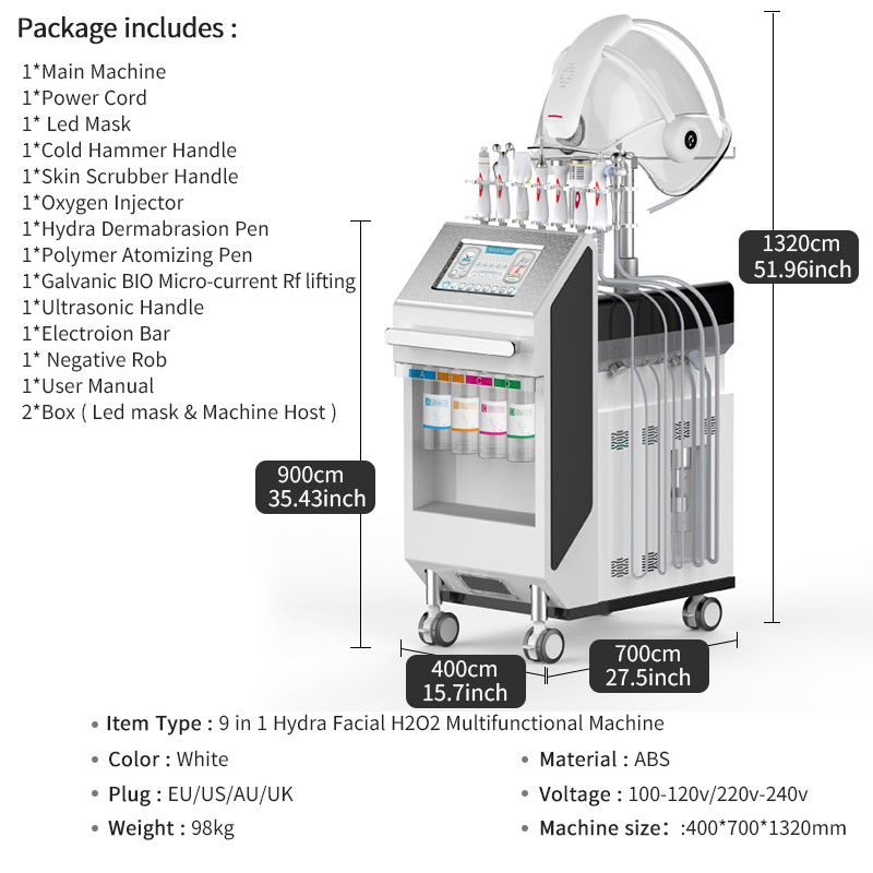 SPACE OXYGEN 9 in 1 multifunctional microdermabrasion machine with ...